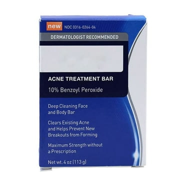 DermaHarmony 5% Benzoyl Peroxide Cleansing Bar (Non-Soap) - Unscented ...