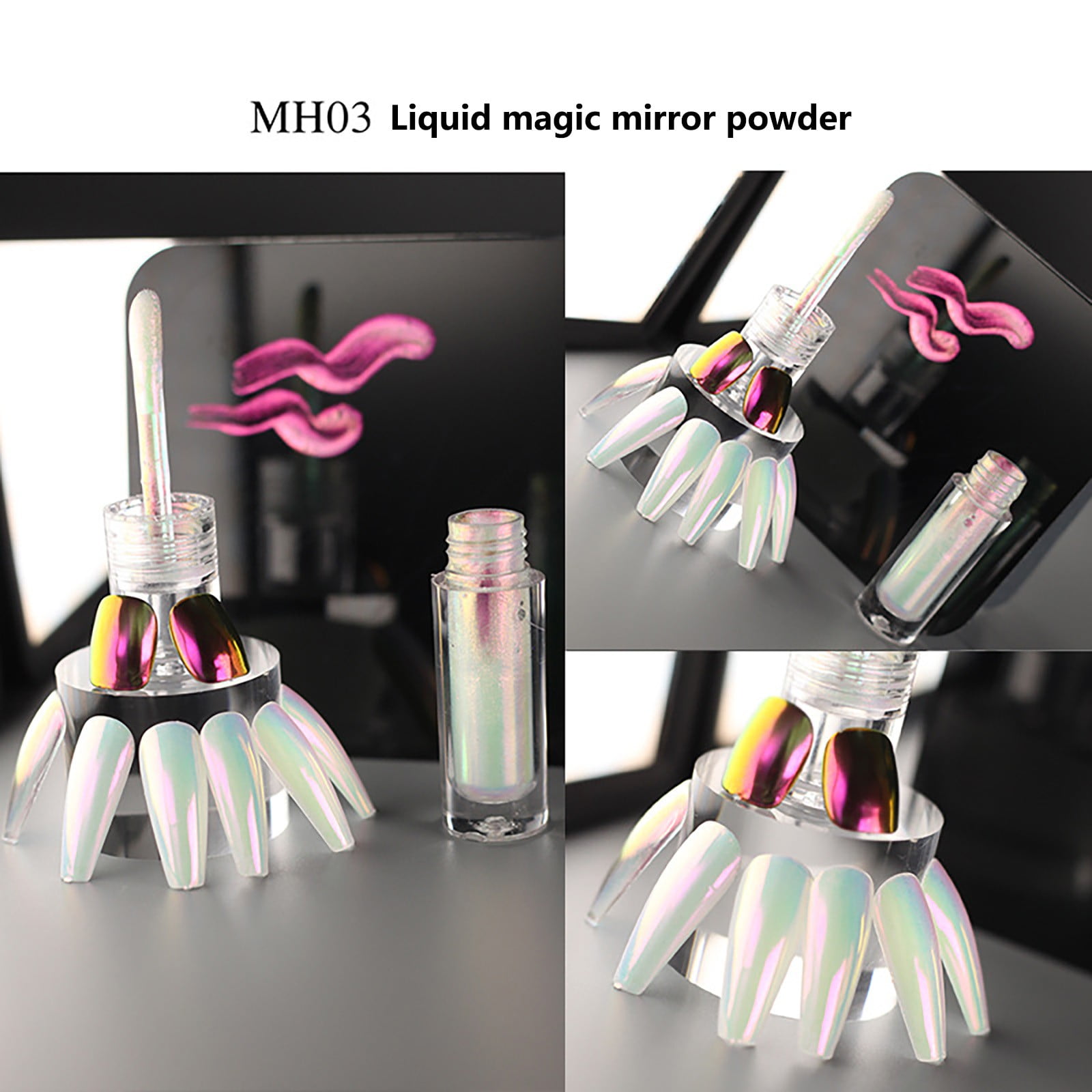 CENGZISHU Nail Liquid Powder Non Pearl Powder Nail Jewelry Fall Nail ...