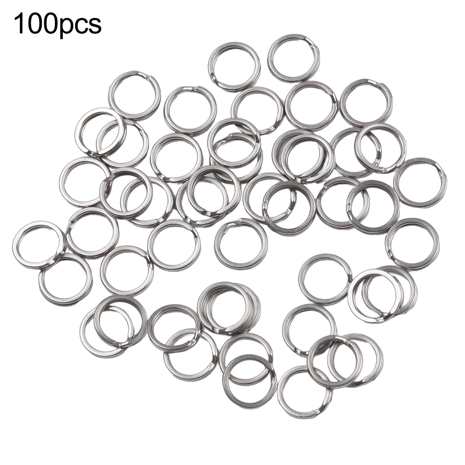 CENL 100x Stainless Steel Bait Ring Bait Hook Connector O-Ring Fishing ...