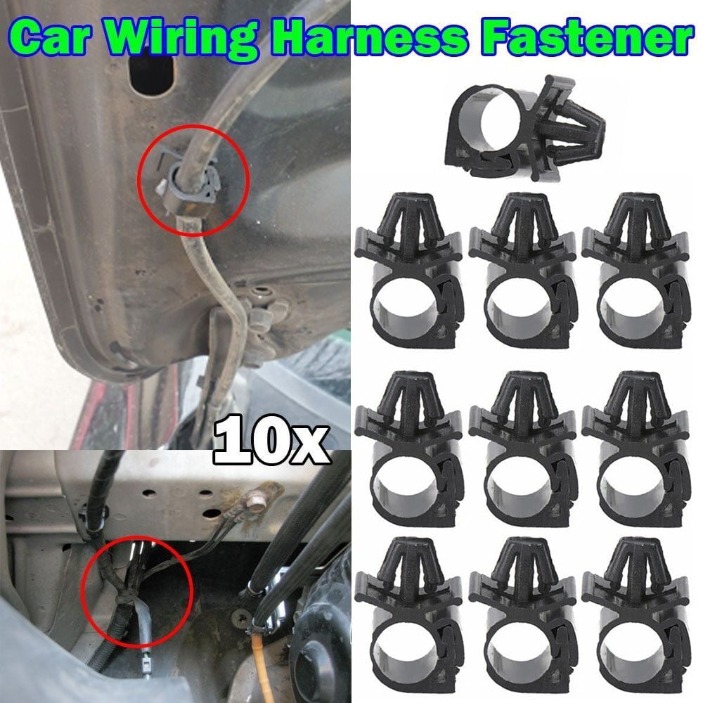 CENL 10Pcs Car Wiring Harness Fastener Lock Wire Cable Hose Clips Tie ...