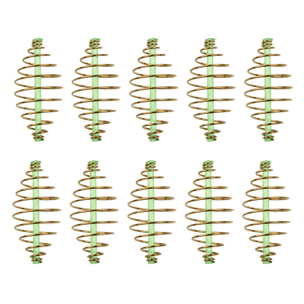 CENL 10pc Carp Fishing Inline -Method Spring Feeder Coarse Bait Cages ...