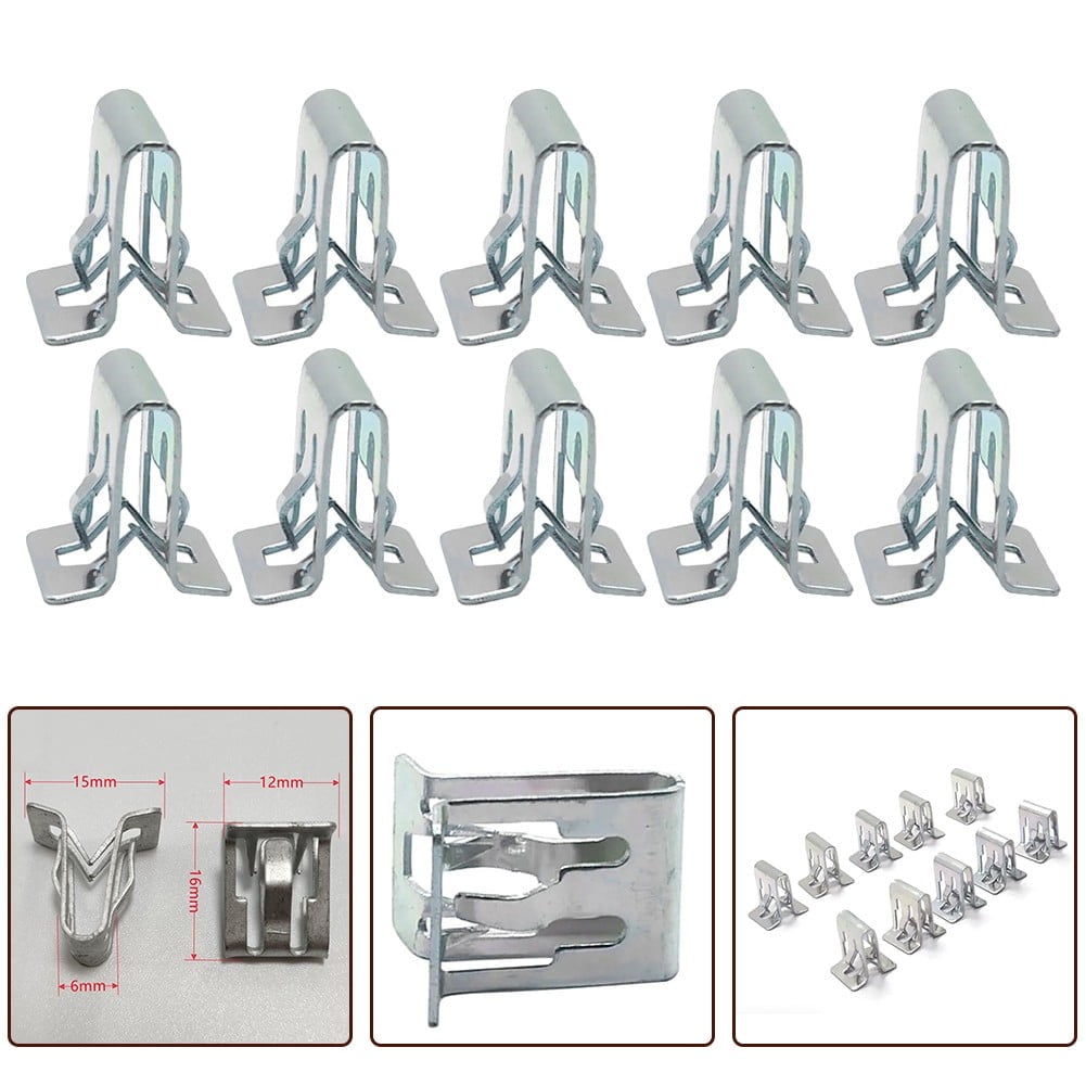CENL 10pcs Metal Retainer Clip Universal Console Dashboard Fixed Buckle ...