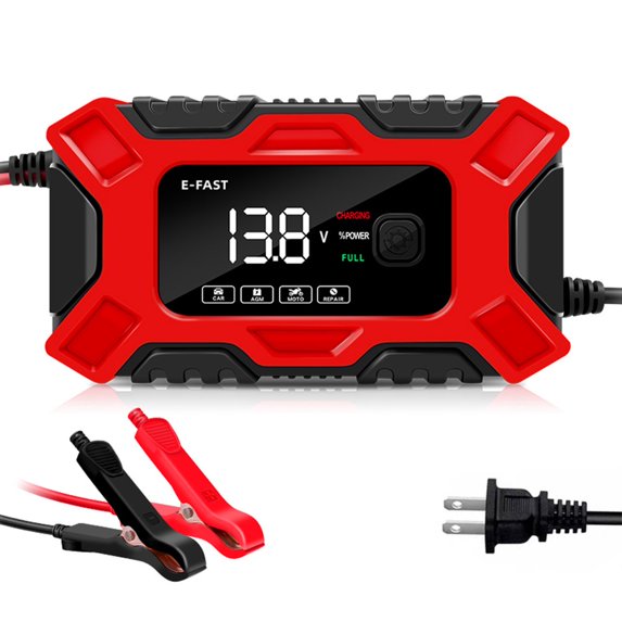 CENL 12V Automatic Smart Charger For AGM/GEL Battery Car Motorcycle ...