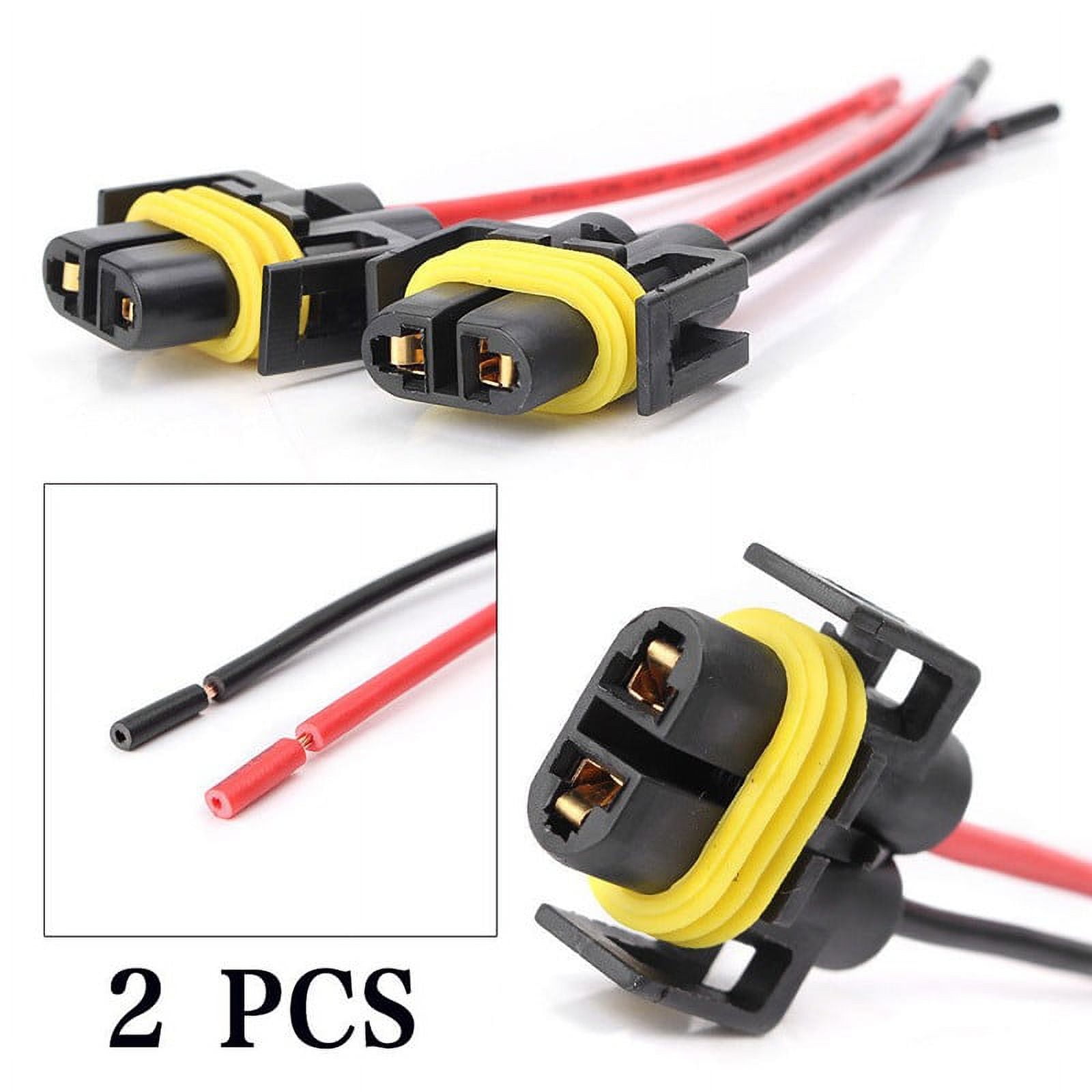 CENL 1set 2 Pin H8 H11 Adapter Wiring Harness Car Auto Wire Connector ...
