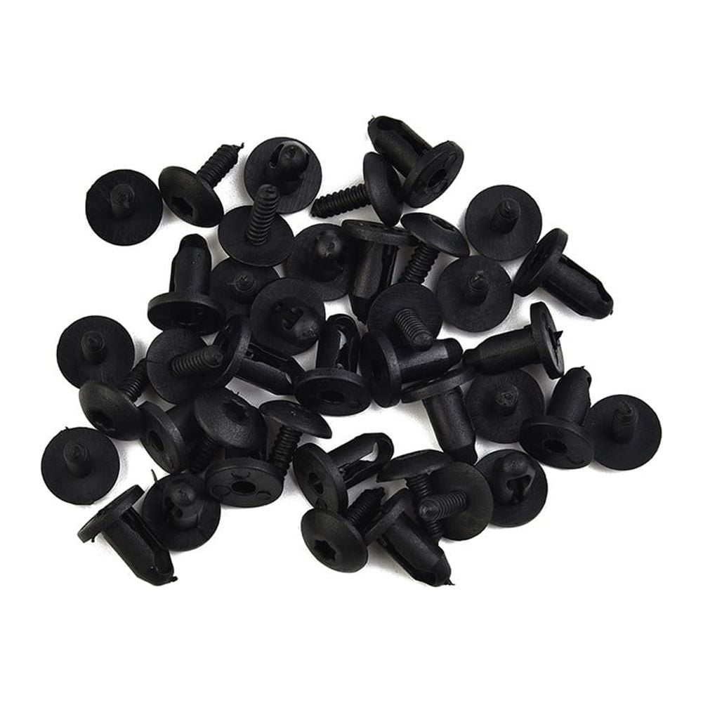 CENL 20pcs 8mm Hole Door Rivet Plastic Clip Fasteners Black Cars Lined ...