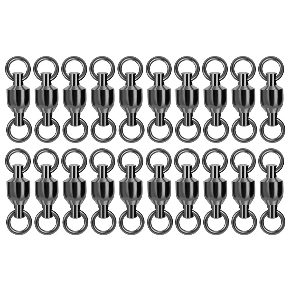 CENL 20x Fising Ball Bearing Swivels Split Rings for Sea Fishing 0/1/2 ...