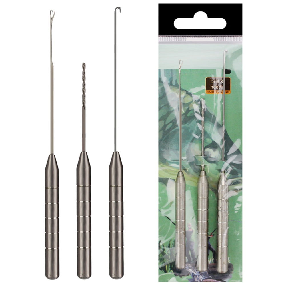 CENL 3 In 1 Carp Fishing Rigging Stainless Steel Bait Needle Fish Drill ...