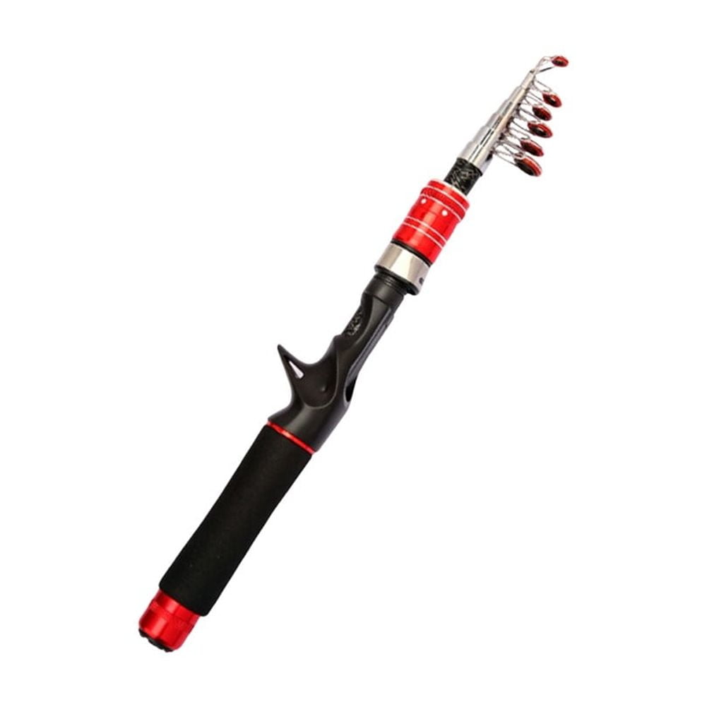 CENL 38cm Compact Telescopic Fishing Rod - 1.8m/2.1m Straight Handle ...
