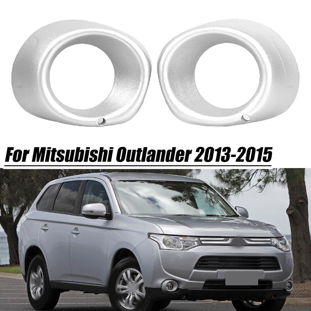 CENL Car Silver Front Fog Light Lamp Cover Trim For Outlander 2012-2015 ...