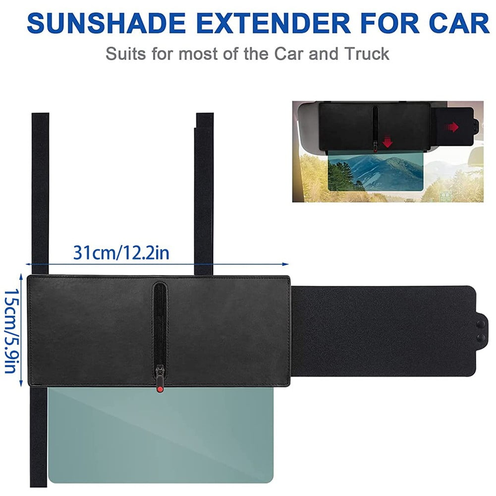 CENL Car Sun Visor Extension Extender Front Side Window Shade Polarized ...