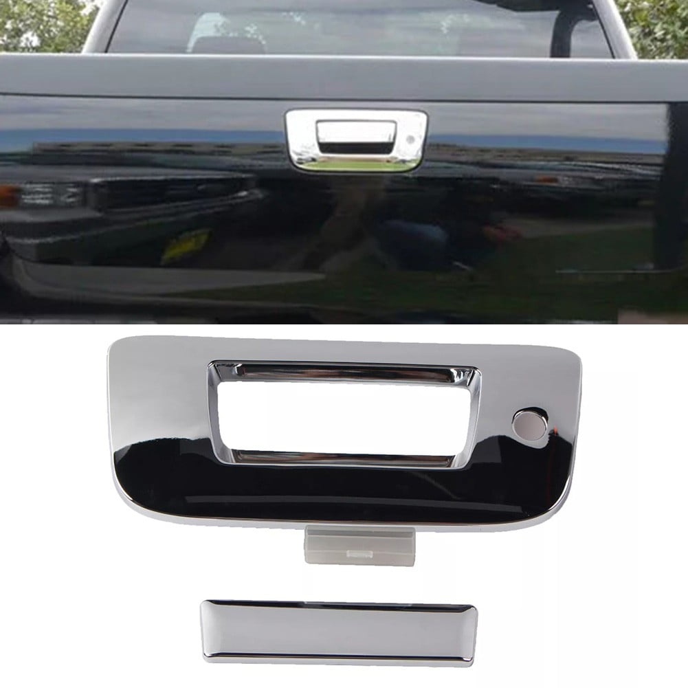 CENL Chrome Tailgate Handle Cover Keyhole For Chevy For Silverado For ...