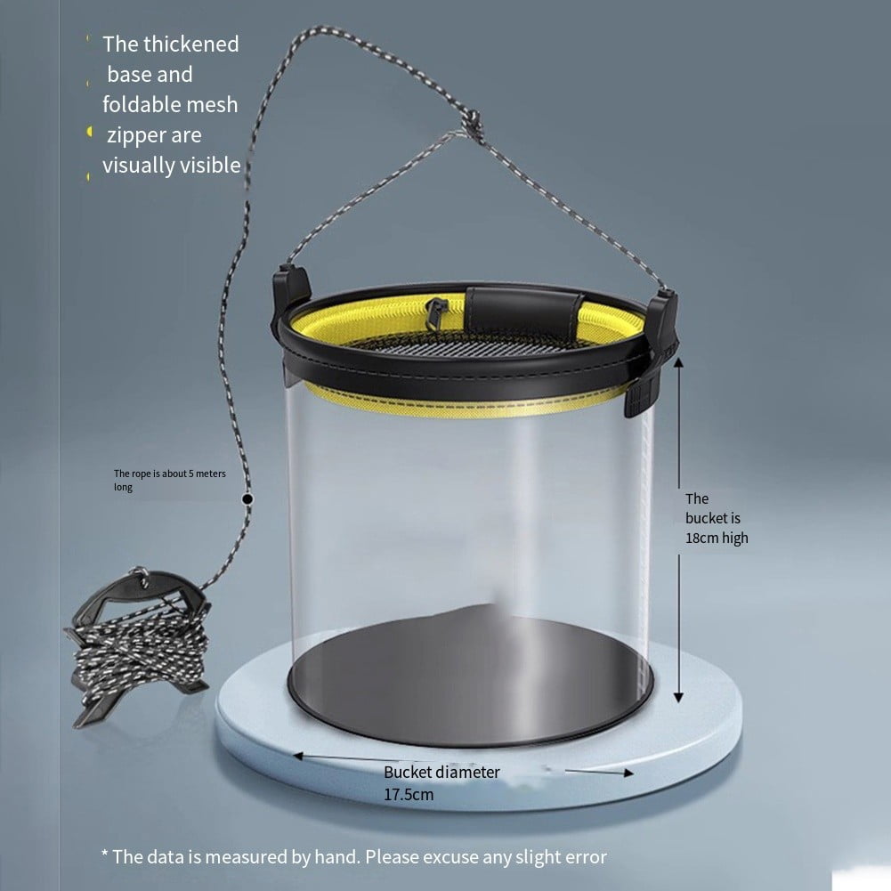 CENL Collapsible Fishing Water Bucket - 5L/8L/10L/13L Multi-Use ...