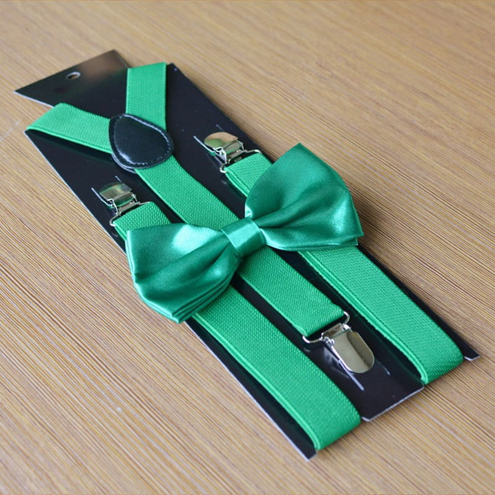 CENL Men Matching Suspenders Braces&Bow Tie Combo Sets Fancy Costume ...