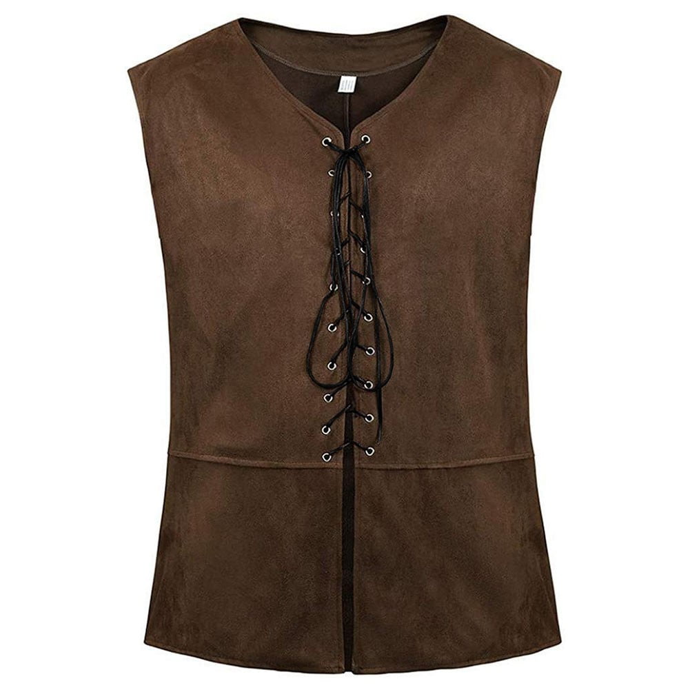 CENL Mens Medieval Vest Pirate Costume Renaissance Steampunk Gothic ...