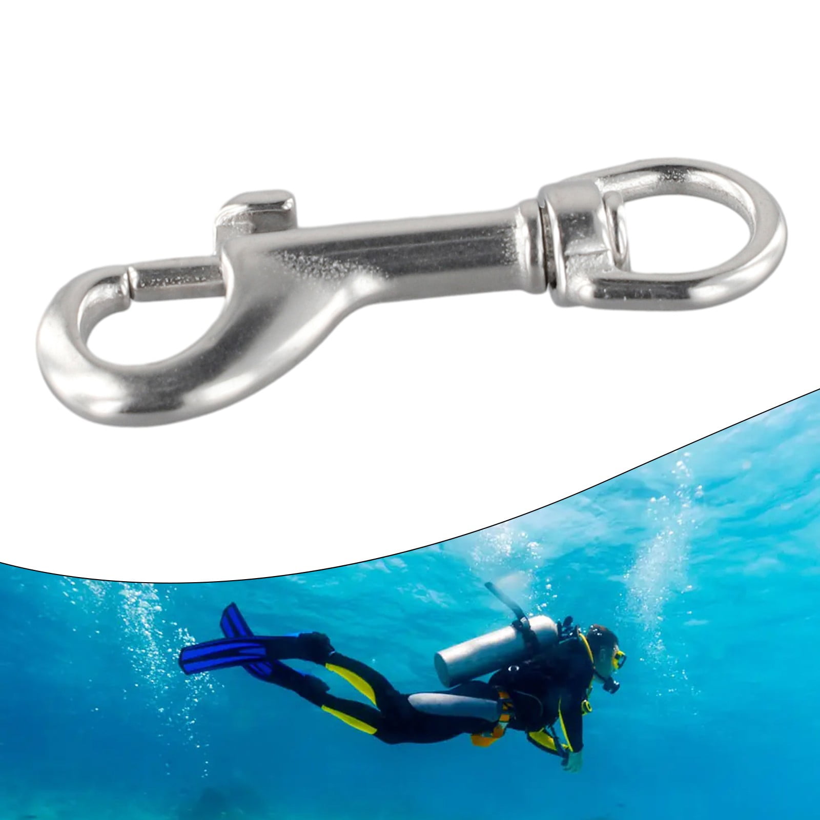 CENL Scuba Diving Swivel Hook Stainless-Steel Quick Carabiner Swivel ...