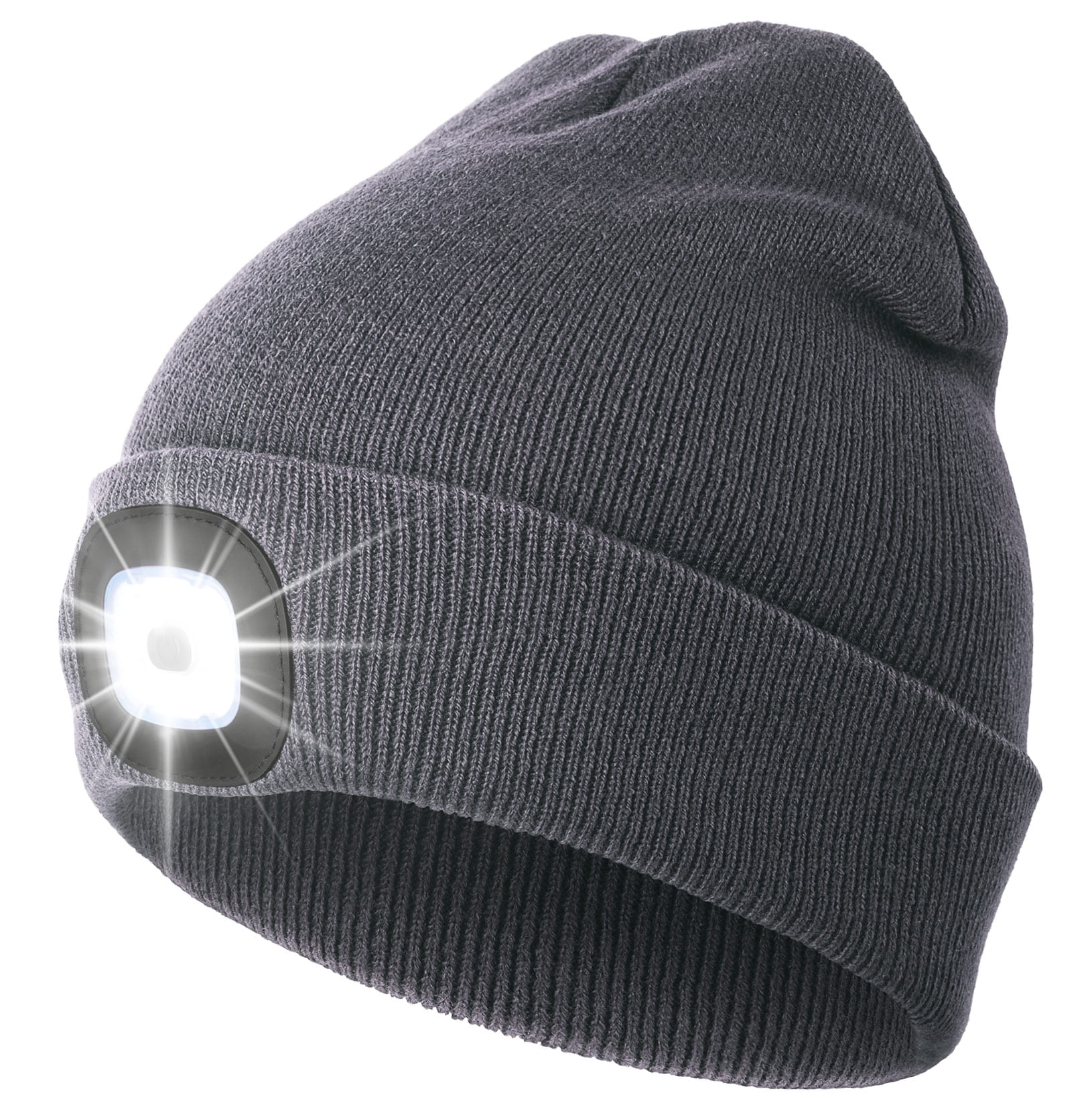 CENSGO LED Beanie Unisex, Waterproof Rechargeable Knitted Cap, Ideal ...