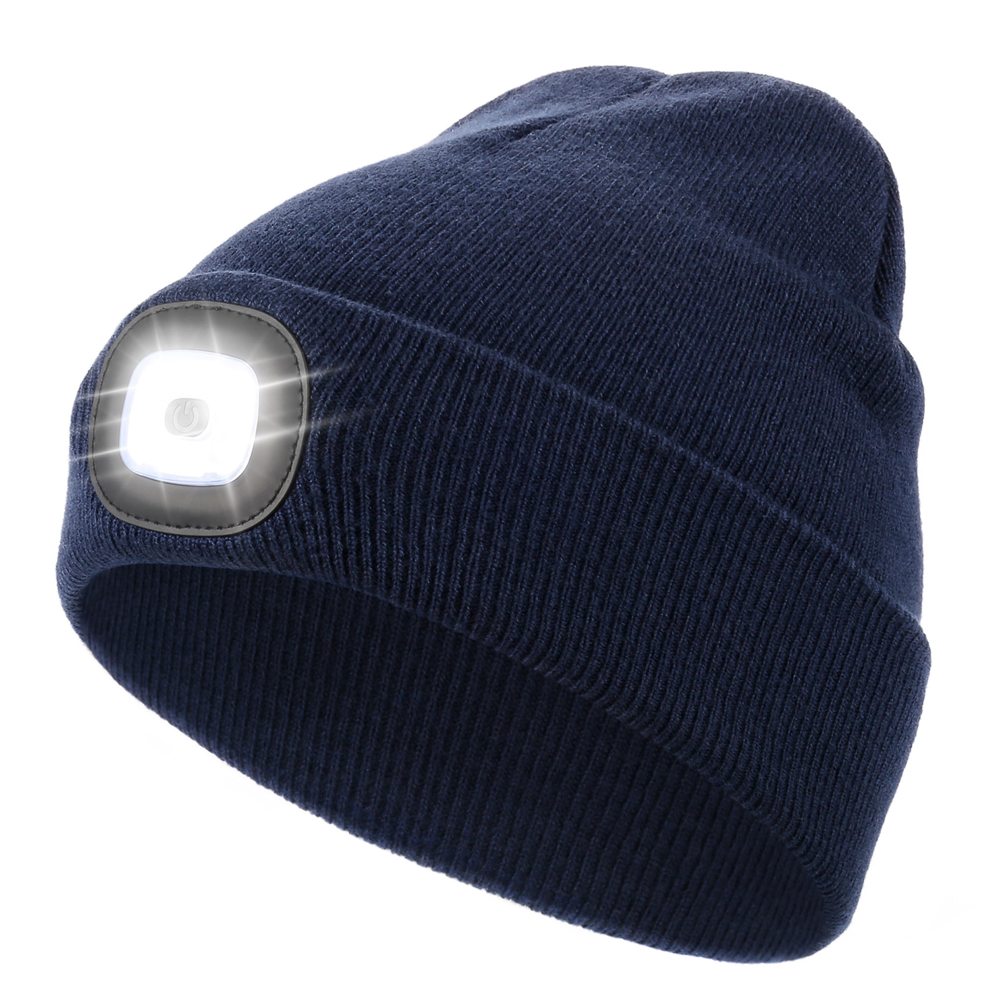 CENSGO Insulated LED Beanie, USB Rechargeable, Waterproof, Cold Weather ...