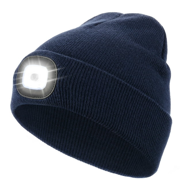 CENSGO Insulated LED Beanie, USB Rechargeable, Waterproof, Cold Weather ...