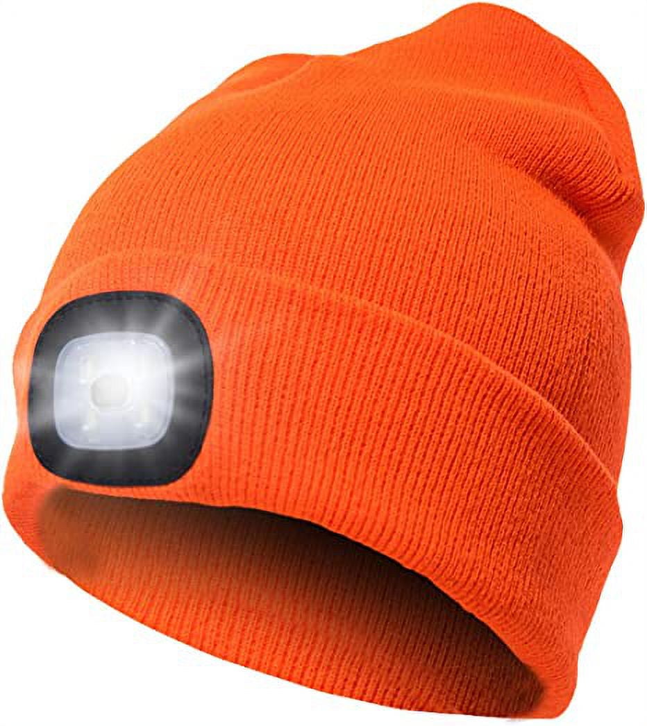 CENSGO LED Headlight Beanie, USB Rechargeable Headlamp Hat, Unisex ...