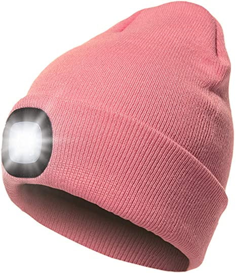 CENSGO Beanie with Light, Unisex USB Rechargeable LED Beanie, Lighted ...