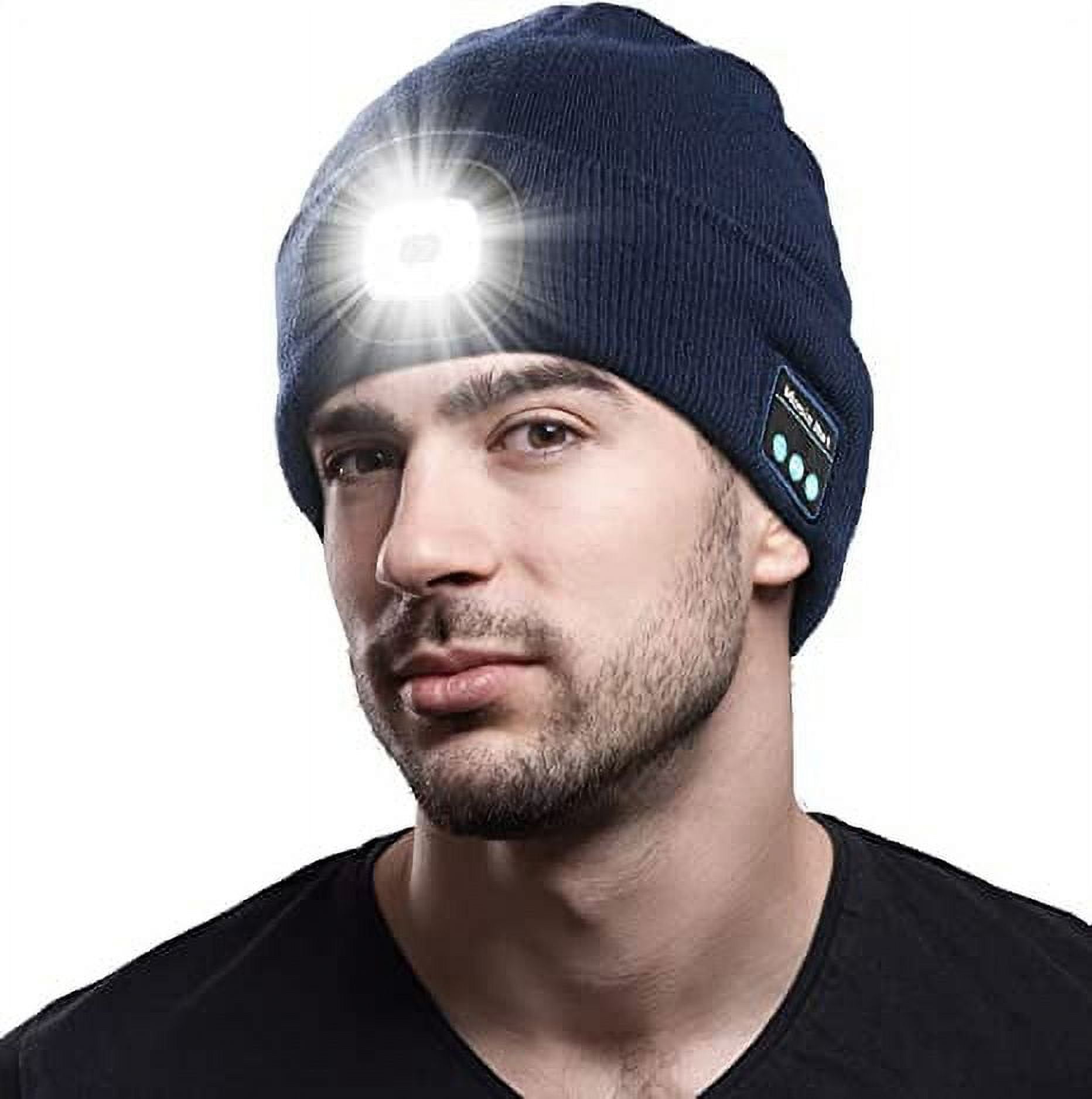CENSGO Bluetooth Beanie with Light, Unique Tech Gifts for Men, Wireless ...