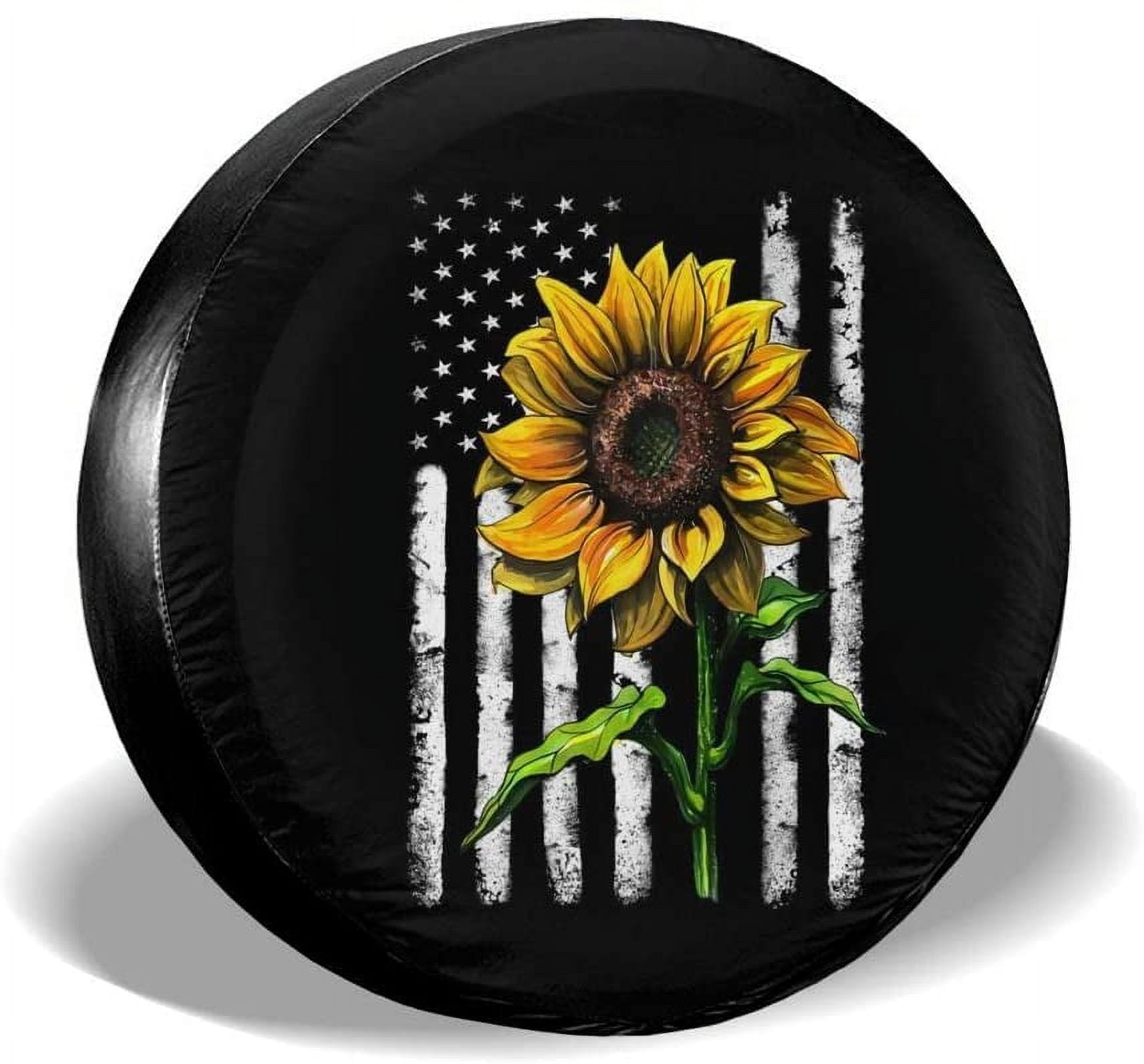 CENSIHER Spare Tire Cover American Flag Blue Line Waterproof Dust-Proof ...