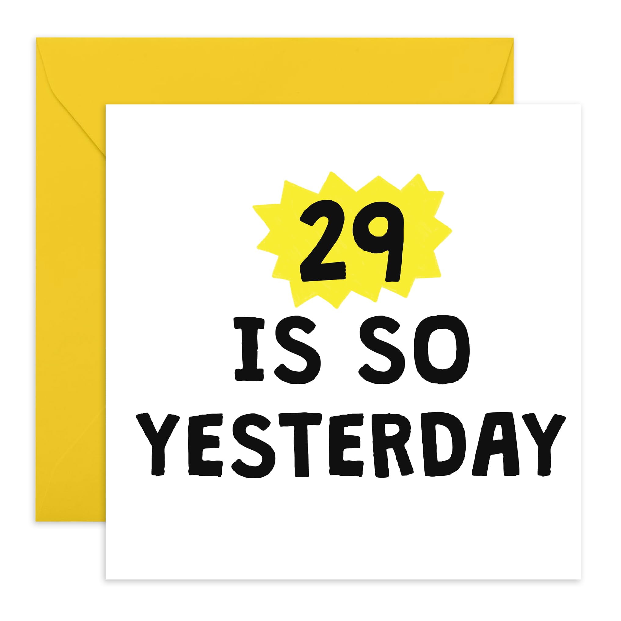 CENTRAL 23 Birthday Card For Men Women - 29 Is So Yesterday - Birthday ...
