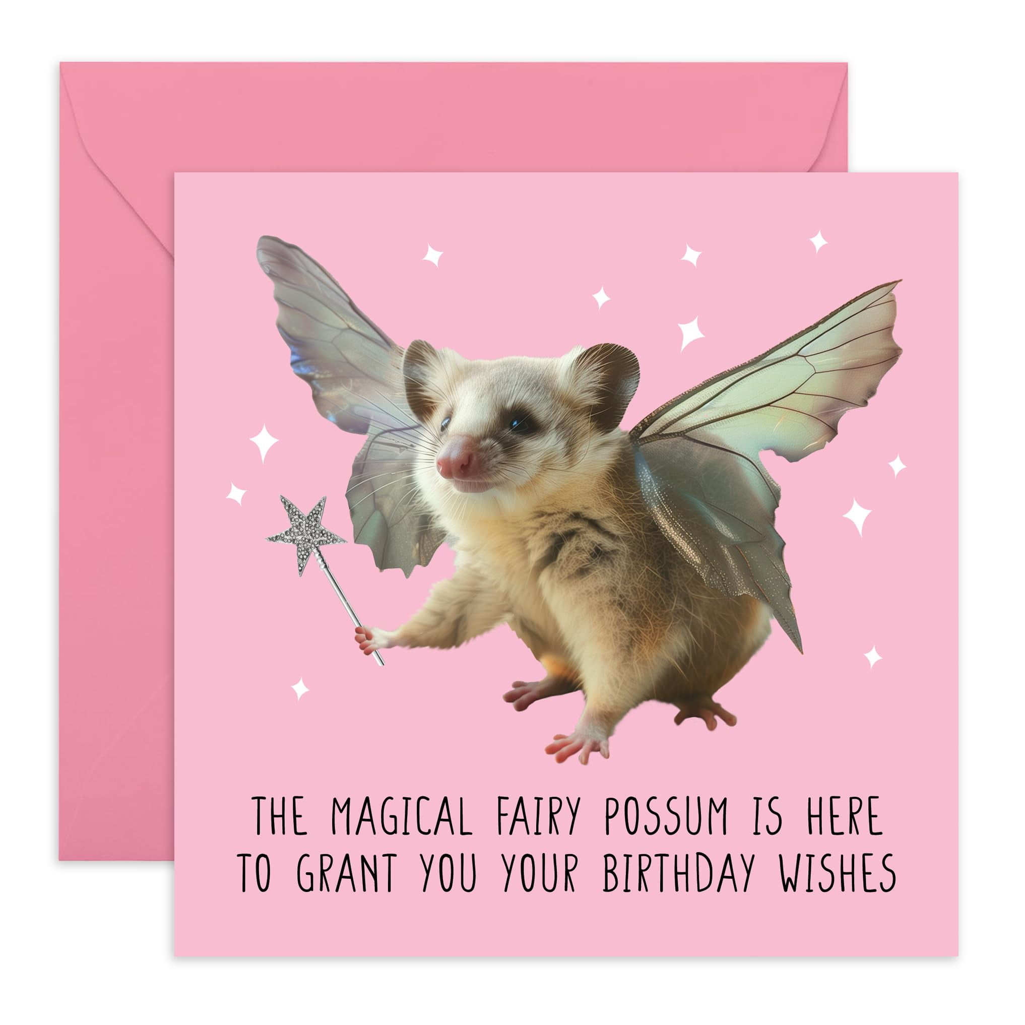 CENTRAL 23 Birthday Cards Funny - SMR'Magical Fairy Opossum' - Happy Birthday Card For Friends ...