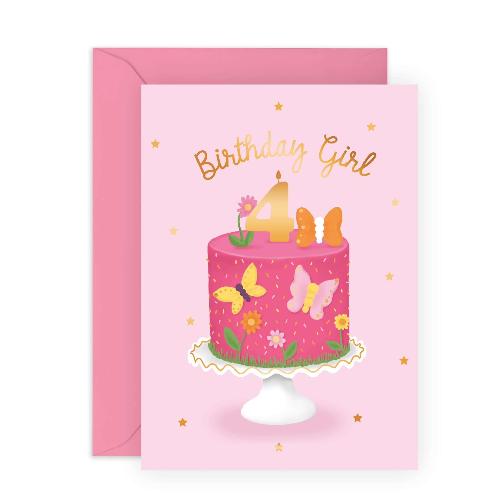 CENTRAL 23 Fourth Birthday Card for SMRGirls - Happy 4th Birthday Card ...