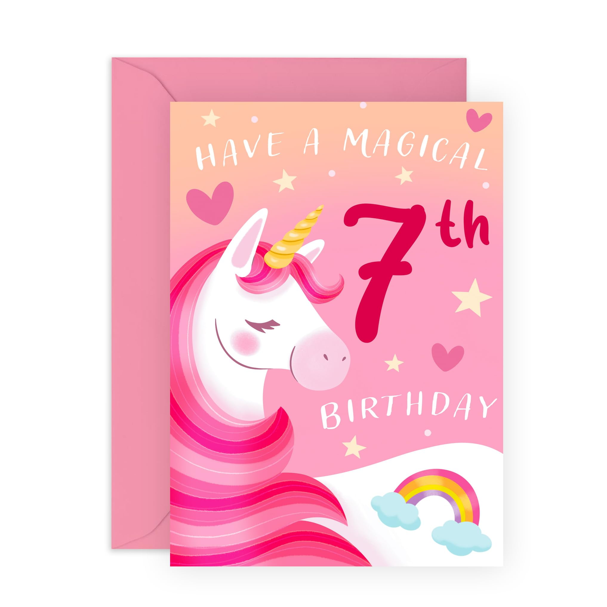 CENTRAL 23 Happy 7th Birthday Card SMR- Unicorn Age 7 - Birthday Cards ...