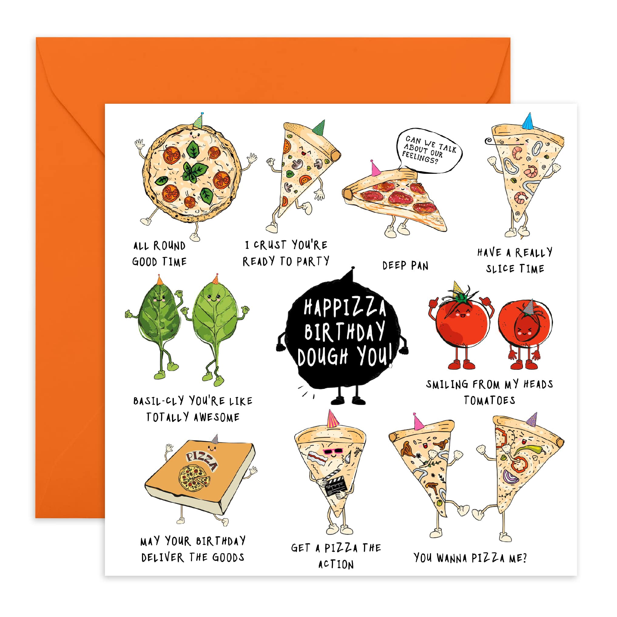 CENTRAL 23 Pizza Birthday Puns - SMRFunny Birthday Card - Food ...