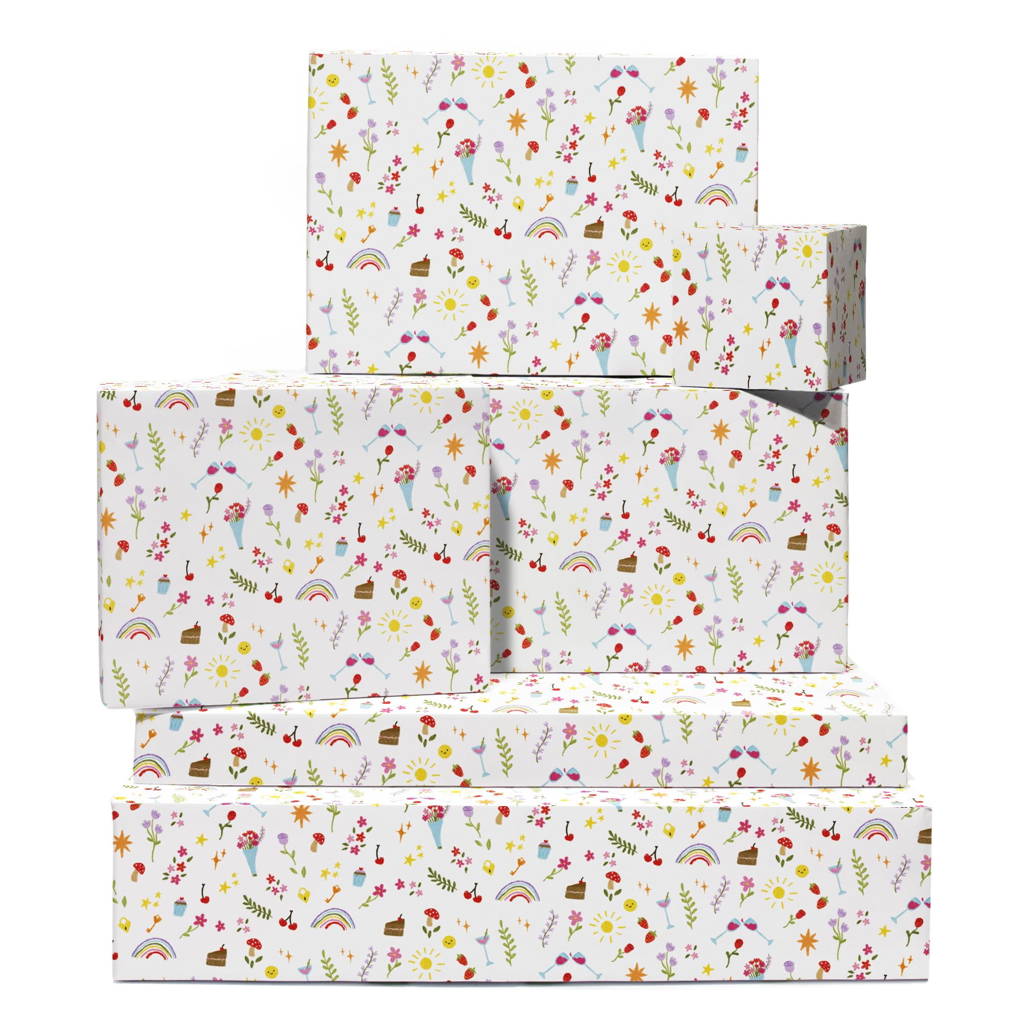 CENTRAL 23 White FEV6 Wrapping Paper - 6 Sheets Of Aesthetic Gift Wrap ...