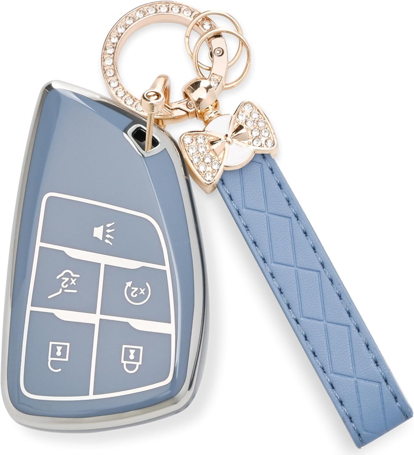CENTRE for Chevy Key Fob Cover - Soft TPU Protection Case with Keychain ...