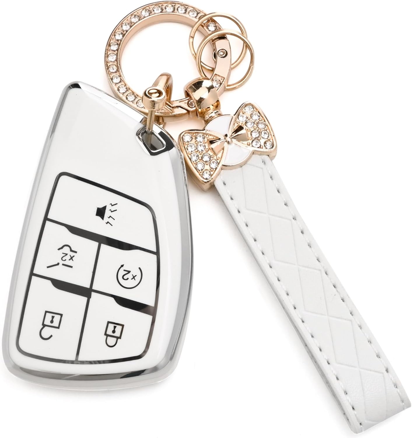 CENTRE for Chevy Key Fob Cover - Soft TPU Protection Case with Keychain ...