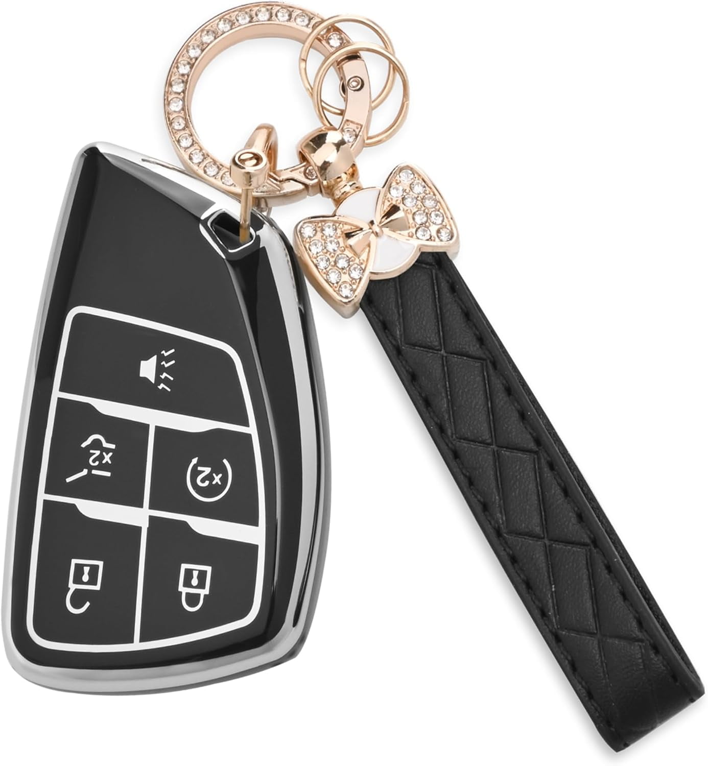 CENTRE for Chevy Key Fob Cover - Soft TPU Protection Case with Keychain ...
