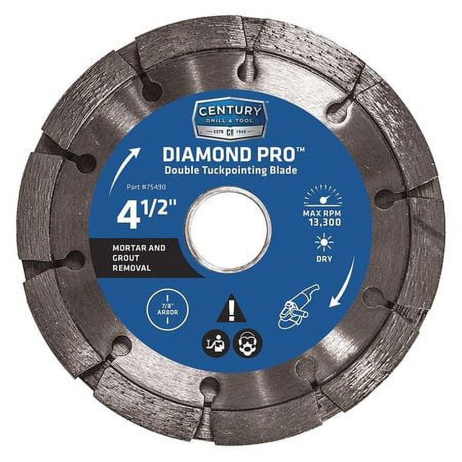 CENTURY DRILL AND TOOL 75490 Diamond Rim Blade,Tuckpoint,4-1/2 ...