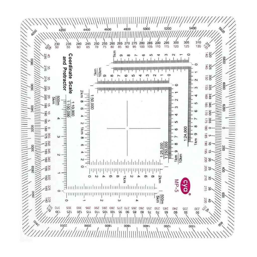 CEORPER 1.2mm Square Command Ruler Command Surveying and Mapping Ruler ...