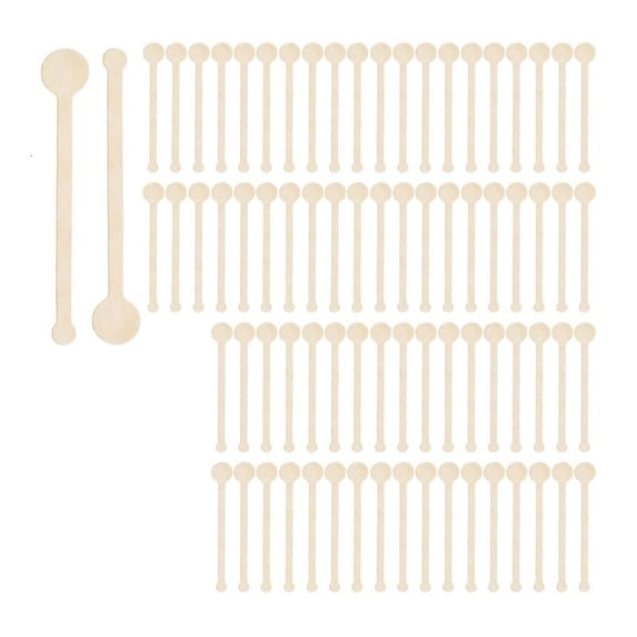 CEORPER 100Pieces Practical Wood Mixing Sticks Double Ended Design ...