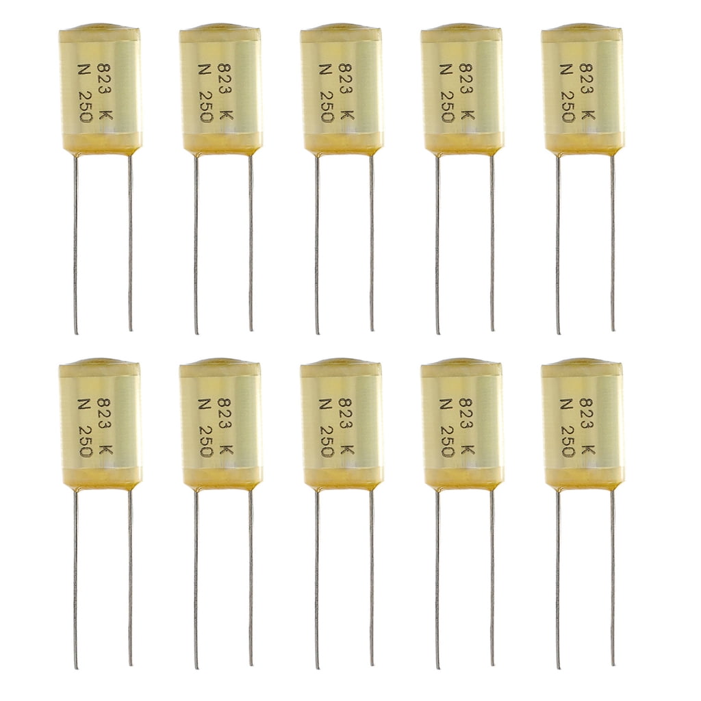 CEORPER 10Pcs Premium Electronic Capacitors 250V 823K with Two Metal ...