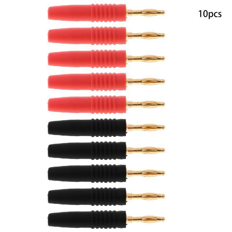 CEORPER 10pcs 2mm Wire Cord Solder Type Male Banana Plug Jack Connector ...