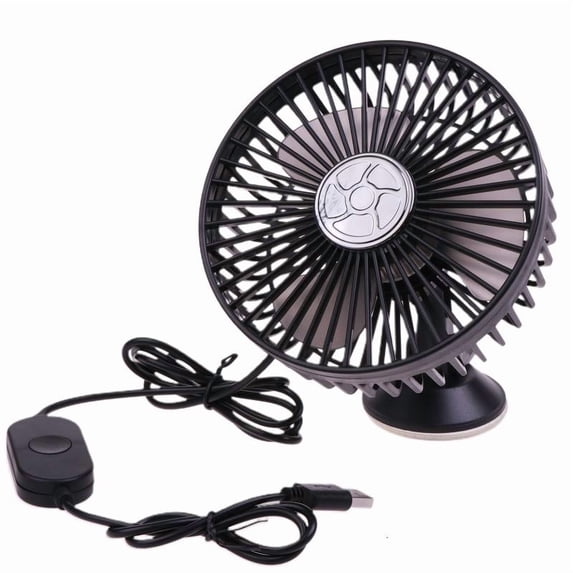 CEORPER 3 Speed Car Fan USB Fan 360° Rotatable Truck Lorry Caravan Car ...