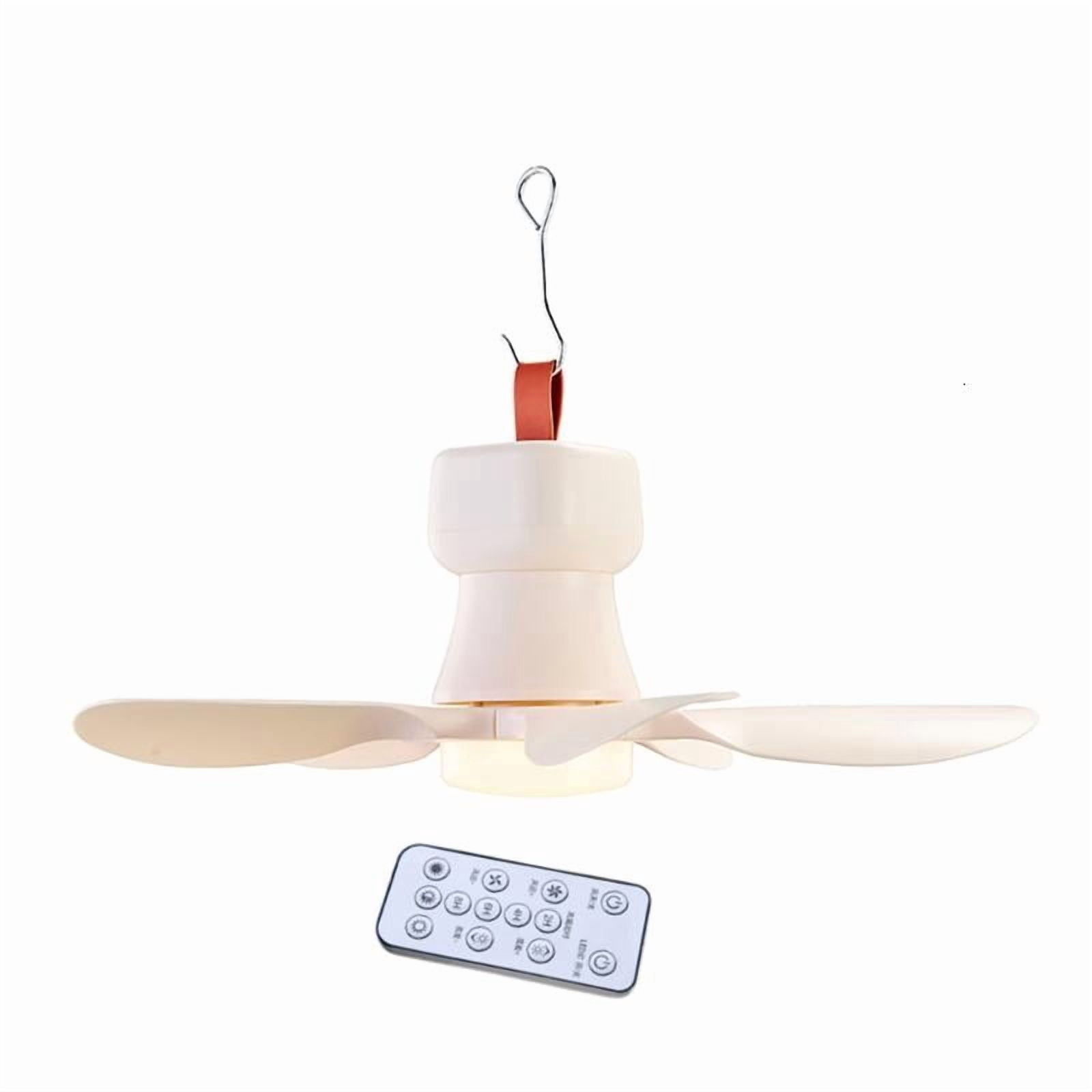 CEORPER 3 Speed Ceiling Fan with LED Light Fan Portable Hanging Fan for ...