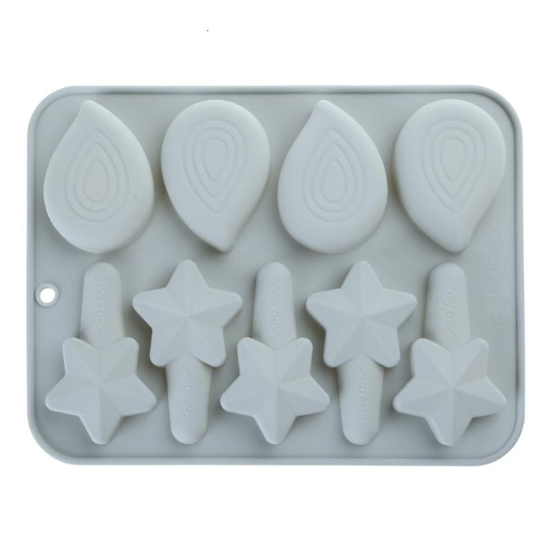 CEORPER 3D Crayon Molds Silicone Star Water Drop 3D Silicone Crayon ...