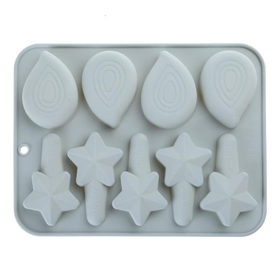 CEORPER 3D Crayon Molds Silicone Star Water Drop 3D Silicone Crayon ...
