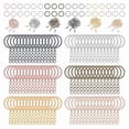 CEORPER 450PCS 6 Different Colors Keyring with Chain Open Jump Rings ...
