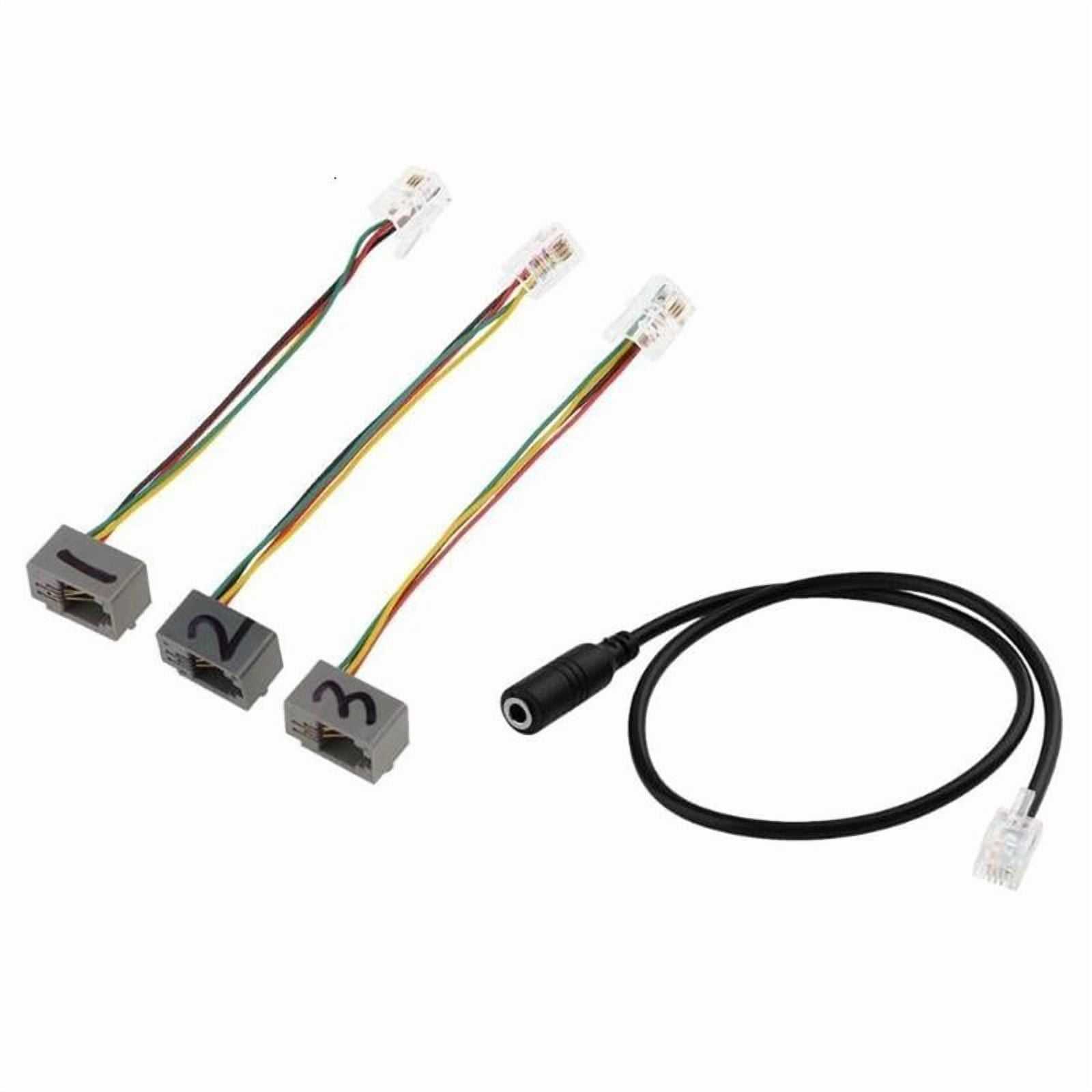 CEORPER 4P4C RJ9 to 3.5mm Male to Female Smartphone Headset Cable For ...