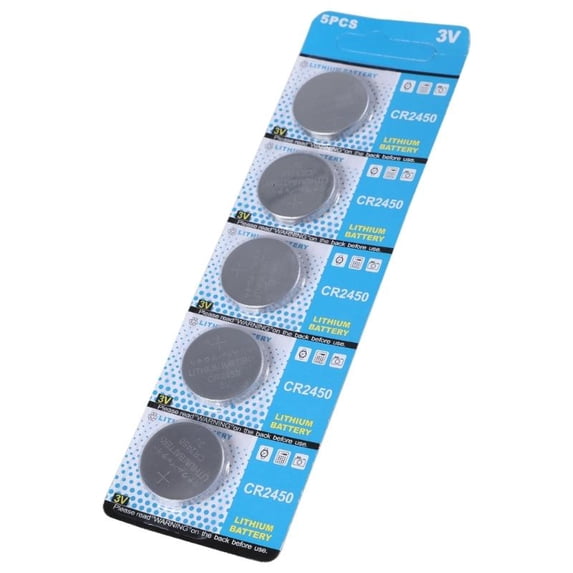 CEORPER 5Pcs CR2450 3V Coin Cell Batteries for Electronics High ...