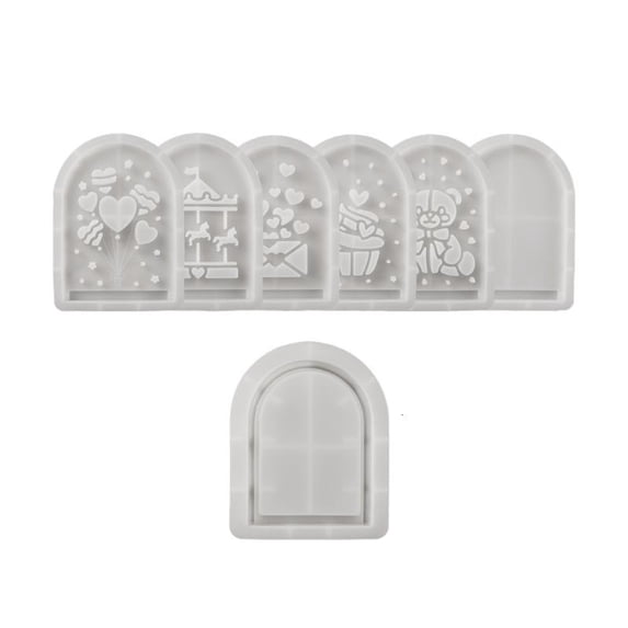 CEORPER 7pcs Rectangular Silicone Mold For Decorative Candle Base And ...