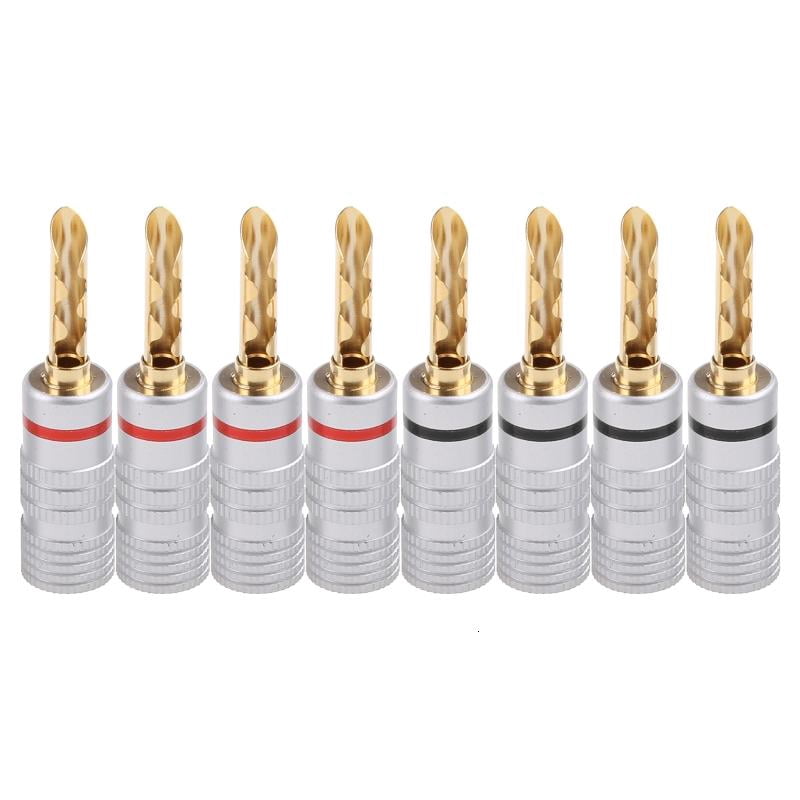 CEORPER 8 Pcs Gold Plated Copper BFA 4mm Banana Plug Adapter Wire ...