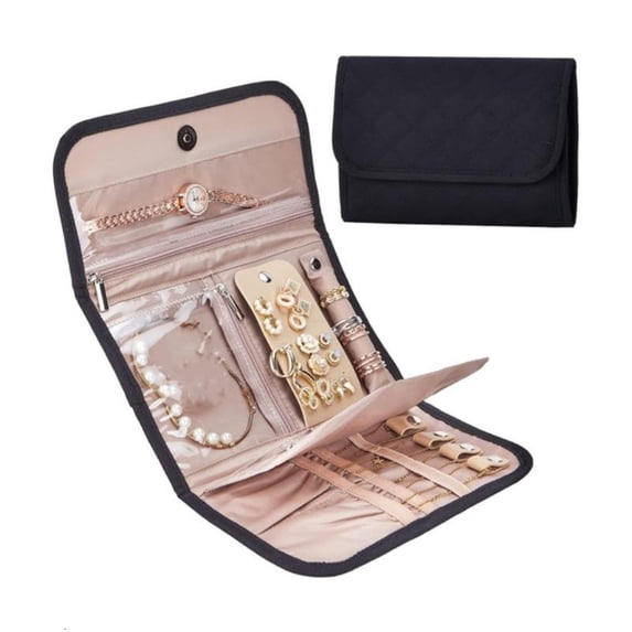 CEORPER Compact Travel Pouches Multiple Sections for Earrings Necklaces ...